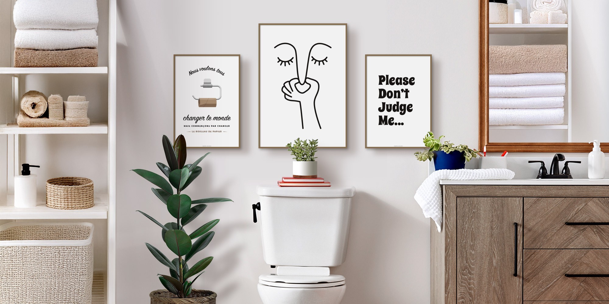 Affiche toilette : les affiches toilettes humour décoration murale WC